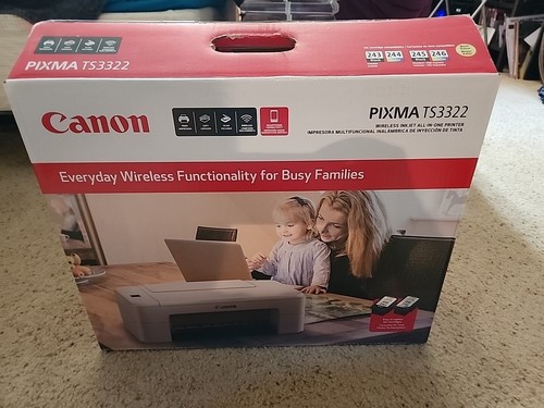 Canon Pixma TS3322 Wireless Wi-Fi All-In-One Printer Air Inkjet Android ...