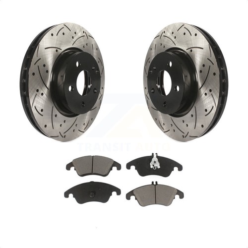 Front Drilled Slot Brake Rotors Ceramic Pad Kit For Mercedes-Benz E350 ...
