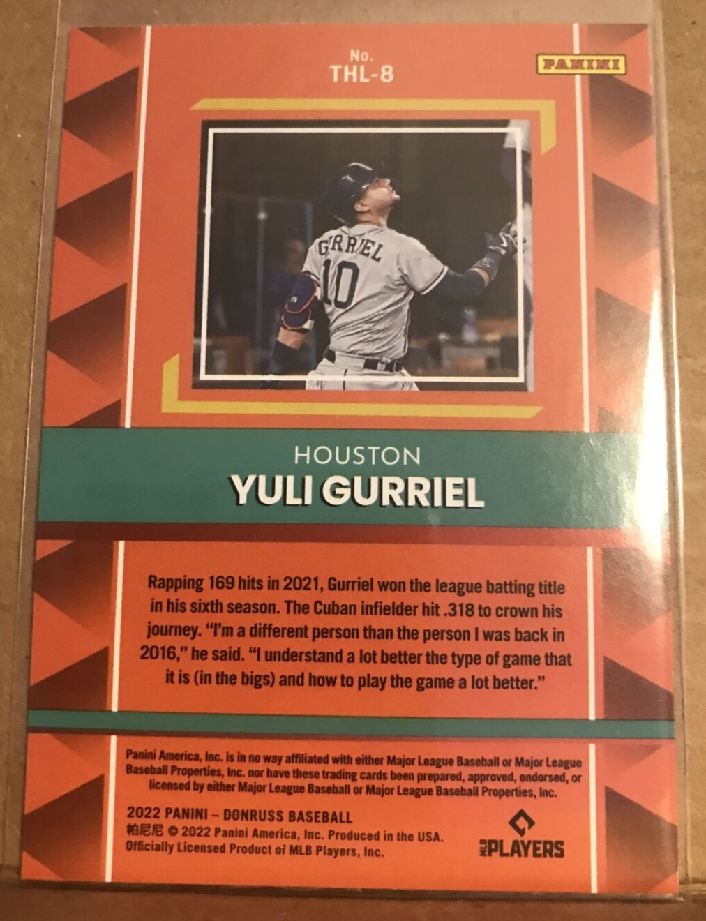 Yuli Gurriel 2022 Donruss The Hit List Card #THL8 Houston Astros | eBay