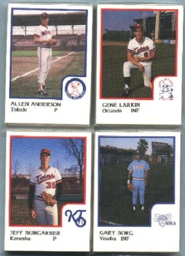 1986 Pro Cards VISALIA OAKS SET - Twins - Gary BORG, Danny SCHMITZ - # ...