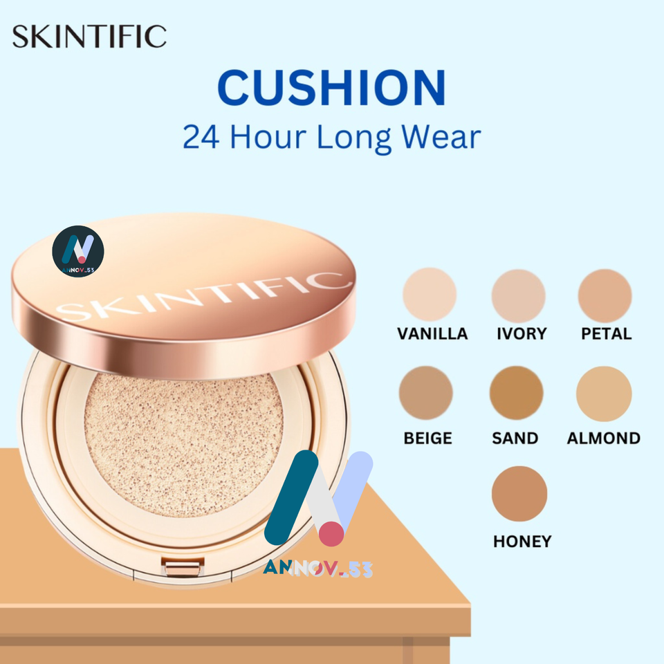 SET 2: SKINTIFIC Full Coverage Perfect Cushion 02 IVORY+ Refill SPF35 ...