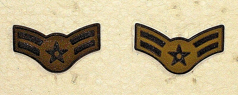 USAF US Air Force Airman First Class A1C Rank Insignia Subdued Metal ...