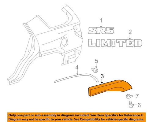 TOYOTA OEM 10-23 4Runner Quarter Panel Exterior Trim-Flare 7565435901 ...
