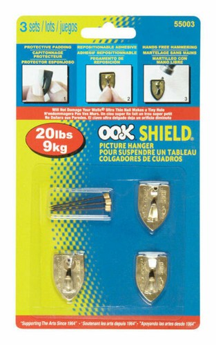 Hillman- 55003 Ook Picture Hangers Shield 20 Pound Capacity. Pack of 2 ...