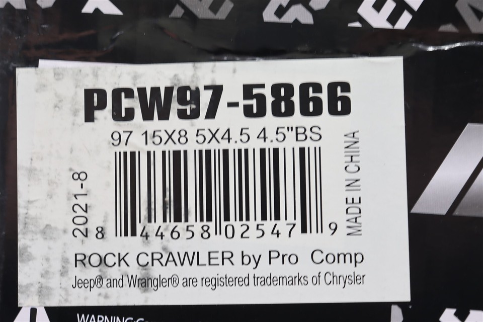 NEW Pro Comp 97 Series Rock Crawler 15"x8" Gloss Black Wheel 5x4.5" 97 ...