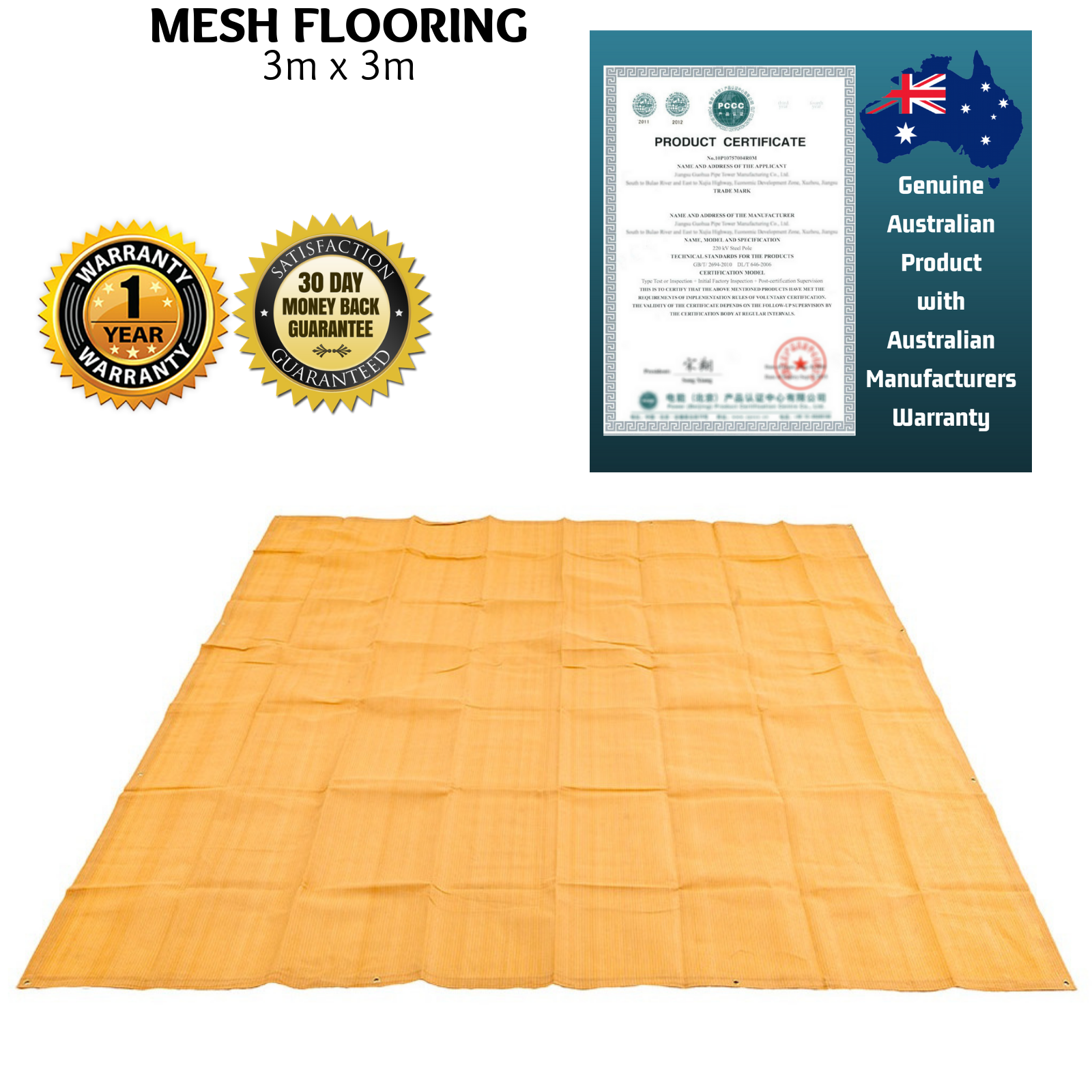 Adventure Kings Camping Mesh Flooring 3m x 3m - Sand for sale online ...