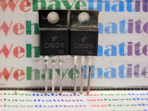 2SD525 / D525 / TRANSISTOR / TO220 / NEW STYLE "T" LOGO / 2 PIECES ...