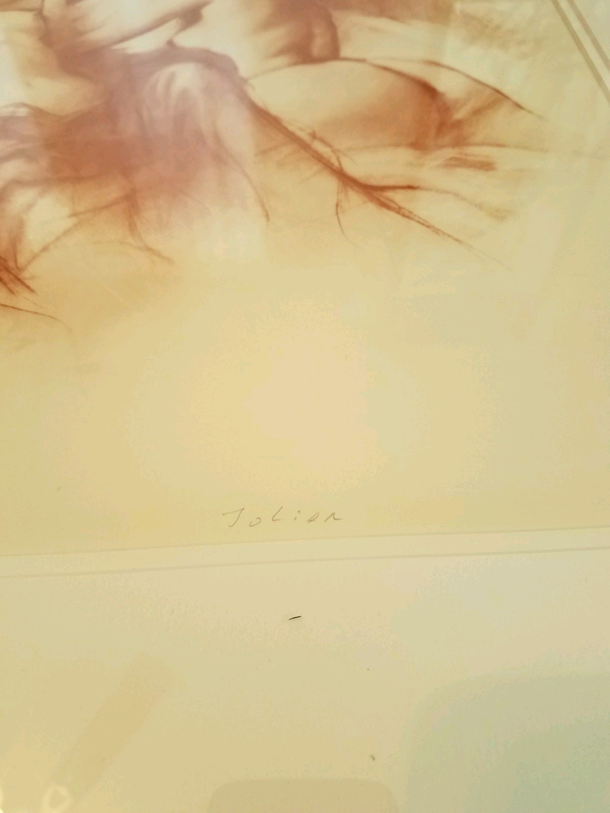 Julian Ritter signed & numbered lithograph - two females. Beautiful mat ...