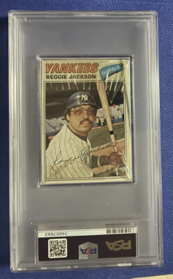 1977 Topps Burger King NY Yankees Cello Pack PSA 8 Reggie Jackson On ...