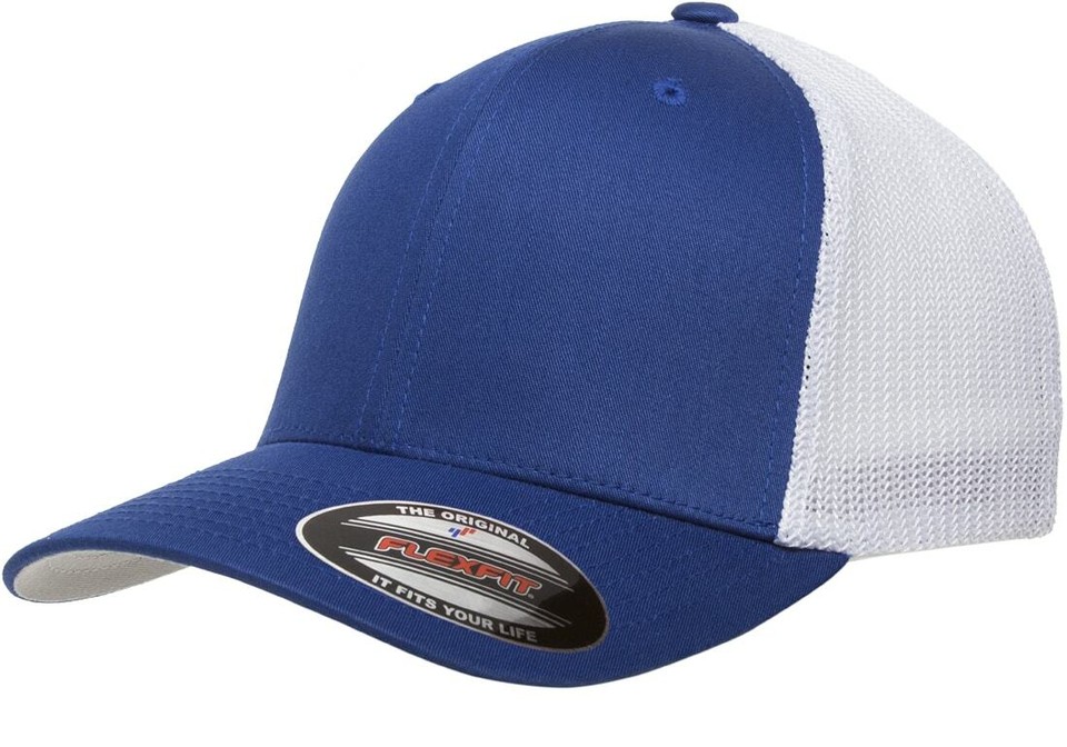 Flexfit Trucker Hat 6511 Fitted Mesh Baseball Cap Plain Blank Flex Fit ...