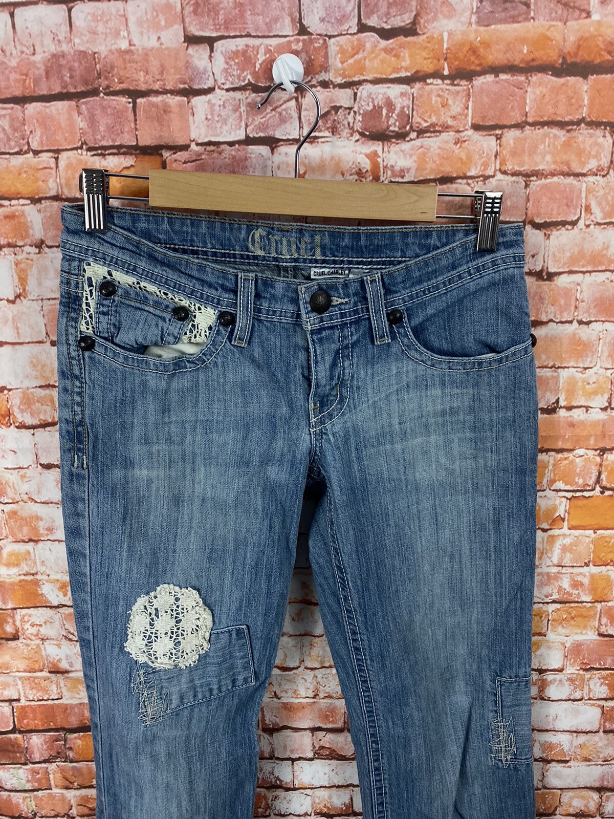 Cruel Girl Jeans Light Wash Charley Boot Cut Crochet … - Gem