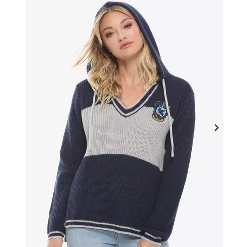 Harry Potter Ravenclaw Hooded Sweater Women's Size Small Hot Topic Blue ...