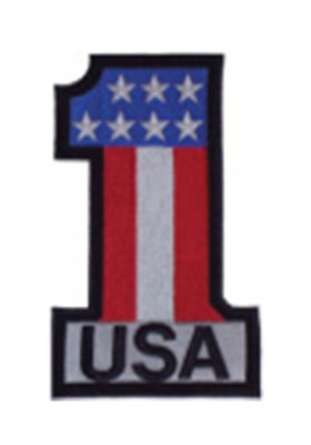 USA #1 American Flag Number 1 3" Embroidered Iron On Sewn On Patch FAST ...
