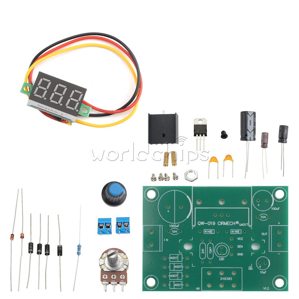 LED LM317 Adjustable Voltage Regulator Step-down Power Supply Module ...