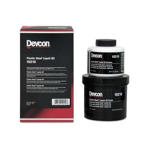 Devcon Plastic Steel Liquid (B), 1 Lb, Can, Dark Grey - 1 per EA ...