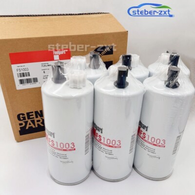6PCS FleetGuard FS1003 Fuel Filter with Water Separator Part Number ...