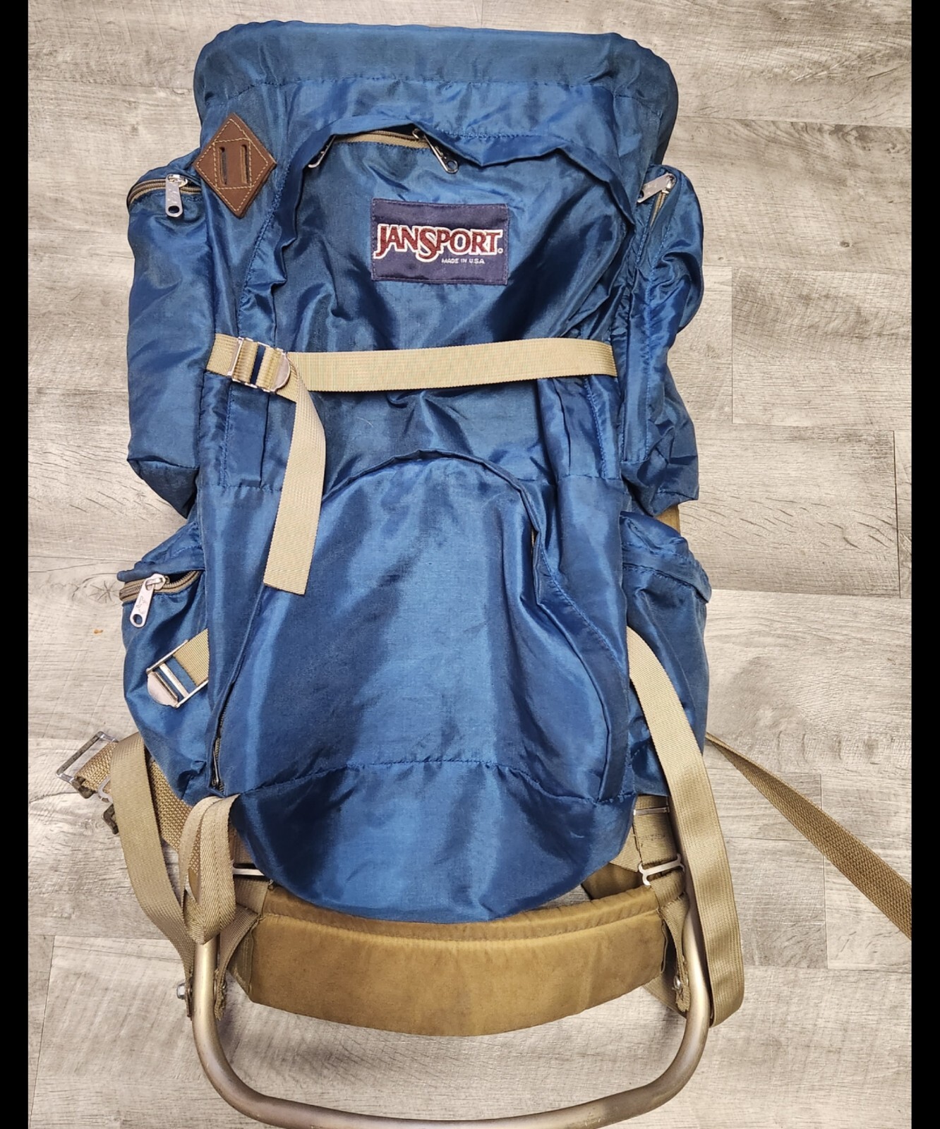 Vintage Jansport External Frame Hiking Camping Backpack Blue | eBay