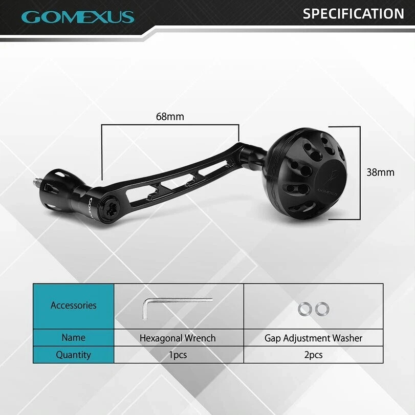 GOMEXUS 68mm Single Power Handle for Shimano Stradic FL FK Stella ...