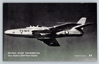 REPUBLIC RF-84F THUNDERFLASH USAF AIRCRAFT POSTCARD #52 MUTOSCOPE | eBay