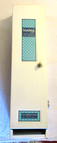 Vintage Tampax Tampon Metal Wall Mount 10-Cent Vending Machine T-25 ...