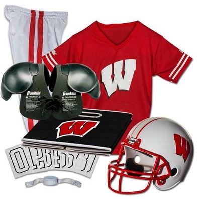 Wisconsin Badgers Kids NCAA 7pc Deluxe Football Uniform Set, Small | eBay