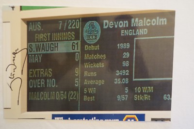 Cricket Collectable - 1994 - Colour Photo - Stumps - Steve Waugh ...