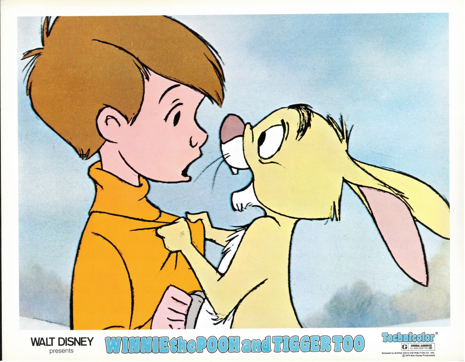 Winnie the Pooh and Tigger Too Lobby Card Christopher Robin Rabbit ...