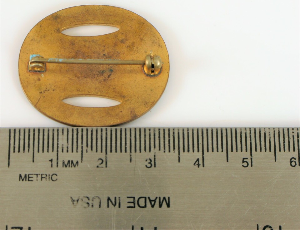 ANTIQUE MILITARY WWII ERA SEMPER PRIMUS 1ST INFANTRY REGIMENT ENAMEL ...