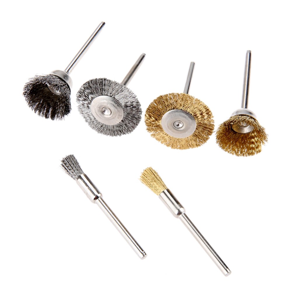 44Pcs Steel Wire Brass Polishing Buffing Wheel Cup Steel Brush For ...