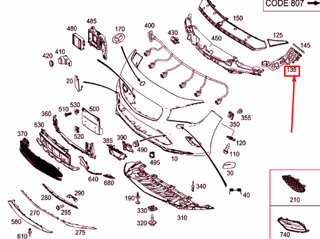 Mercedes-Benz CLA C117 Front Left Bumper Holder A1178856300 OEM for ...
