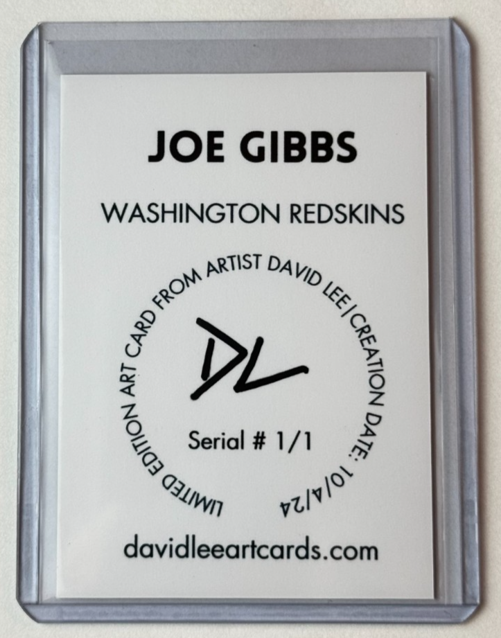 Joe Gibbs Limited Edition Artist Signed "Washington Redskins" Refractor ...