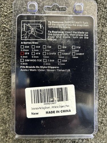 #5FC CERAMIC EDGE 6.3mm Steel Pet Grooming Blade*Fit AG,Wahl KM5 KM10 KM2 Clippe | eBay