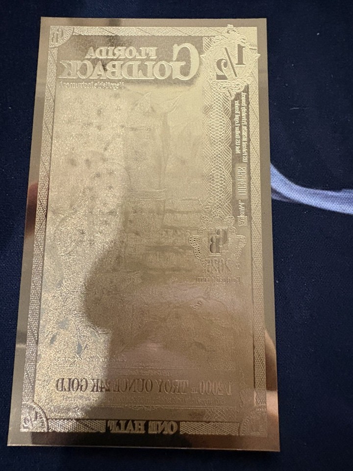 1/2 Florida Goldback Gold Note .9999 Fine | eBay