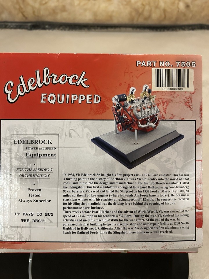 1/6 Edelbrock Equipped Ford Flathead | eBay