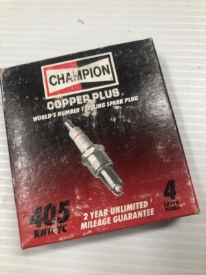 NEW---405 Champion Copper Plus Spark Plugs Set Of 4 Made In USA 405--B ...