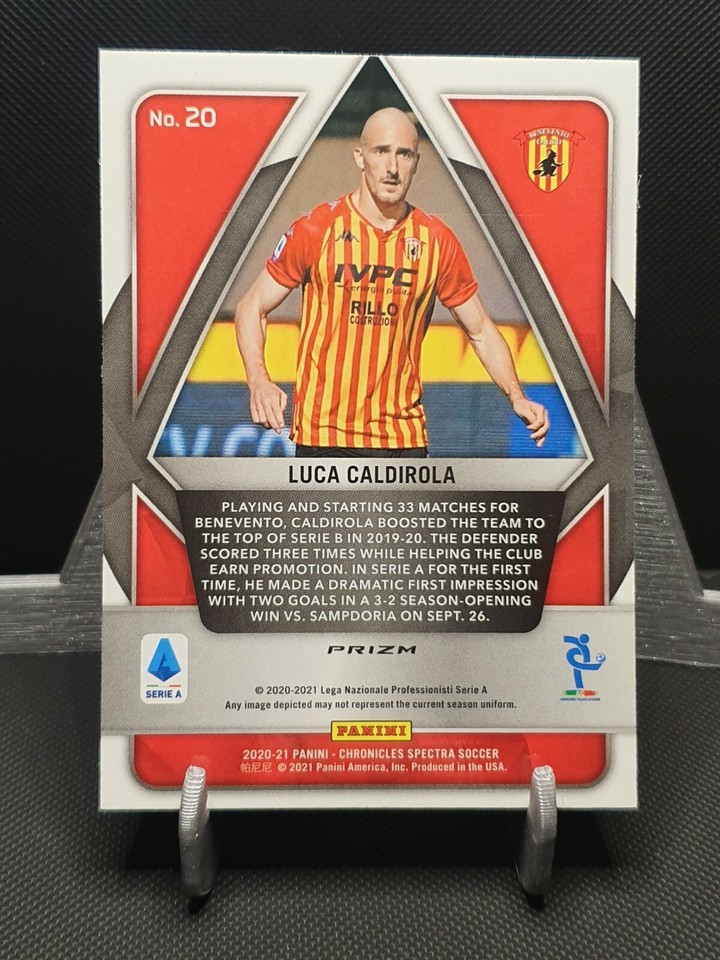 2020-21 Chronicles Soccer Spectra Silver Luca Caldirola #20 Benevento ...