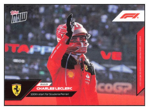 CHARLES LECLERC 2023 Topps NOW #64 Formula One SCUDERIA FERRARI NM+-MT+ ...