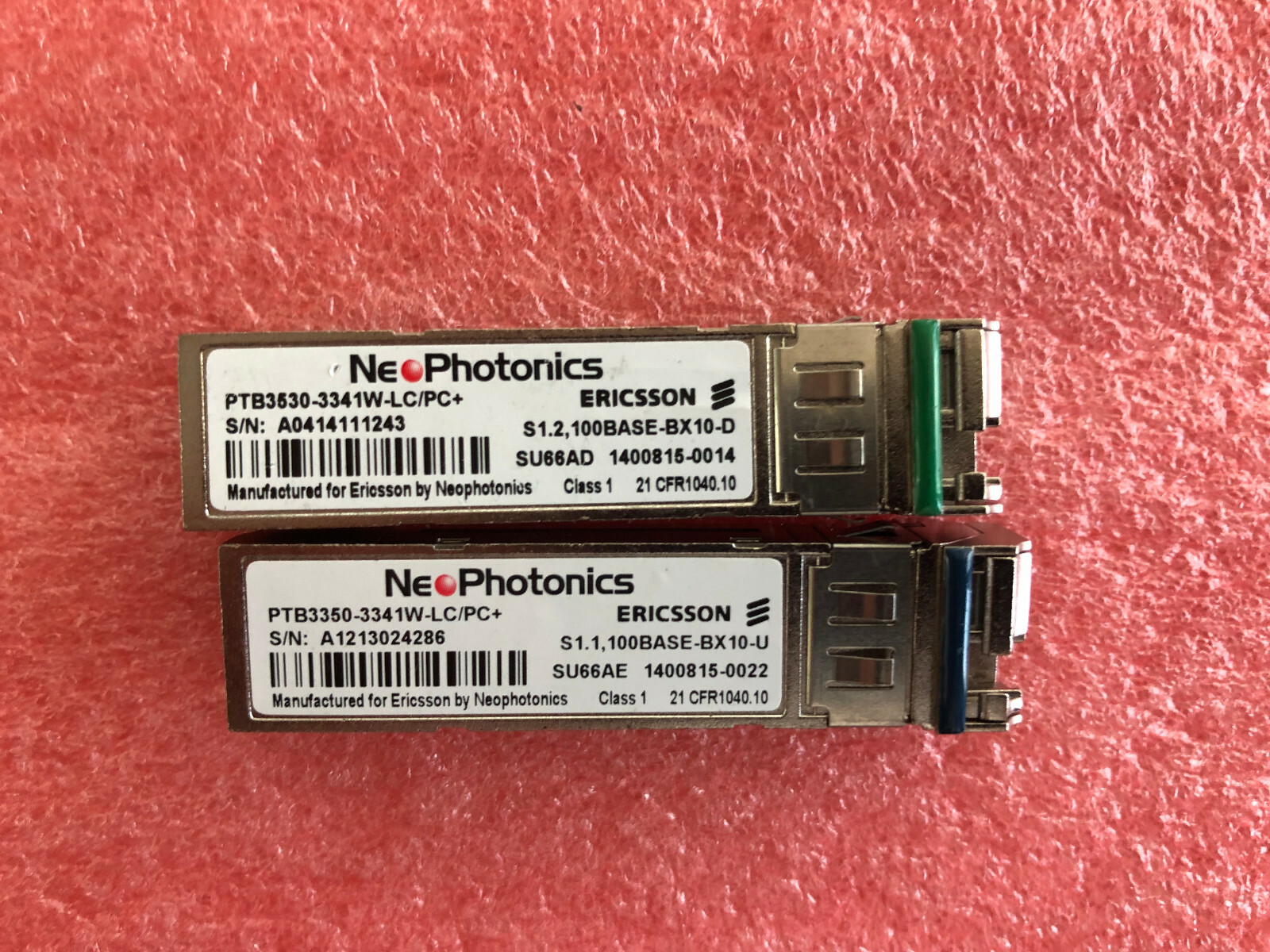 Ericsson Marconi (Lot of 2) SU66AD & SU66AE Bidi 100BASE-BX10-D/U 10km ...