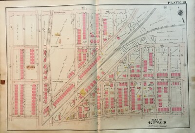 1913 LOGAN PHILADELPHIA PA. HOLY CHILD CHURCH 9TH ST TO 15TH ST ATLAS ...