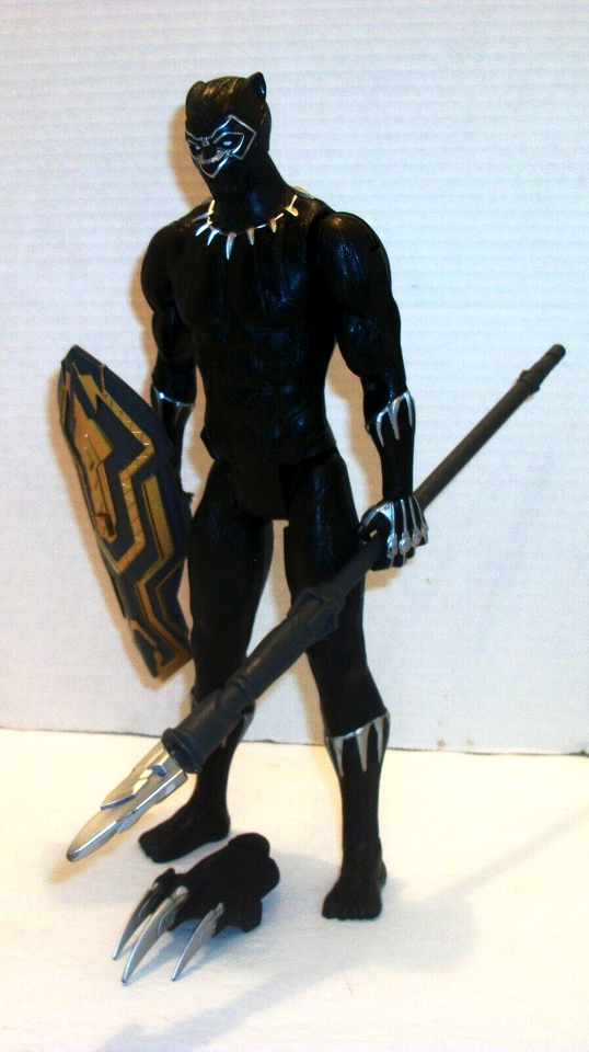 2019 Black Panther Action Figure With Weapon 12" tall | eBay