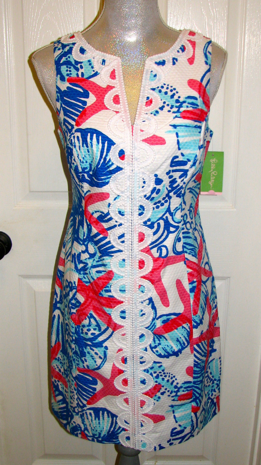New Lilly Pulitzer Resort White She She Shells JANICE Shift Dress ...