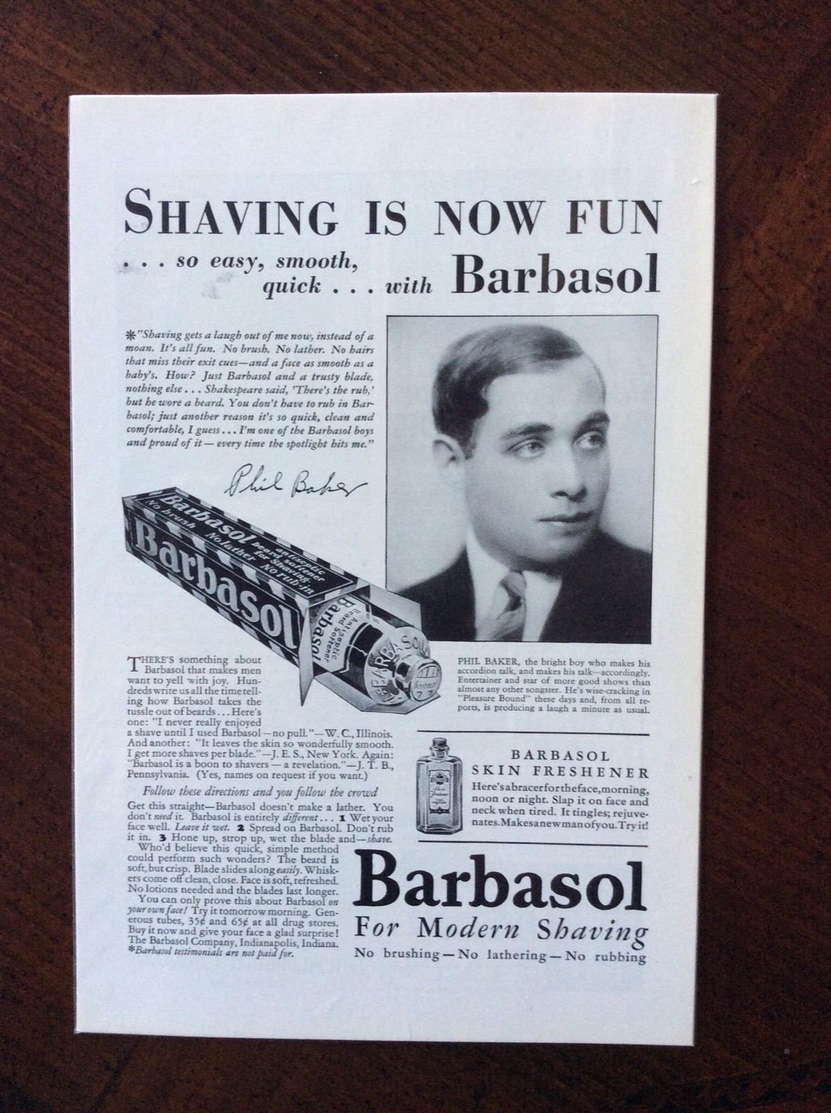 1930 vintage original ad Barbasol Antiseptic Beard Softener | eBay