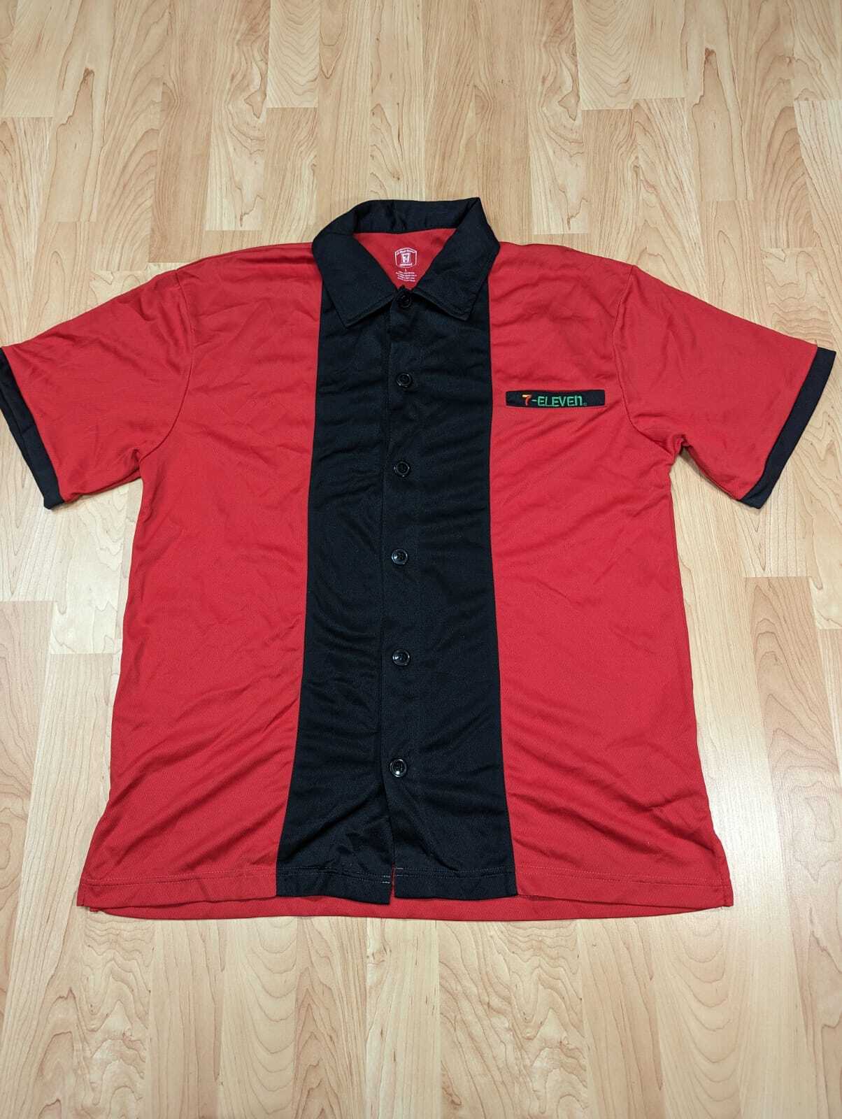 7 Eleven 7-11 Employee Work Uniform Apparel Red Black… - Gem