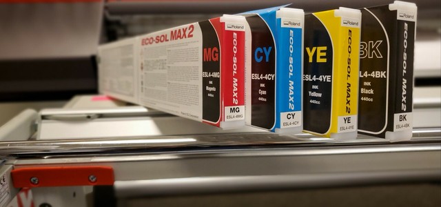 Genuine Roland Esl4-4bk Black Ink Cartridge Eco-sol Max2 440cc for sale ...