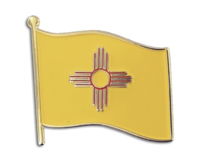 New Mexico NM Flag State Pin Lapel Tie Tack LDS Missionary Statesman ...