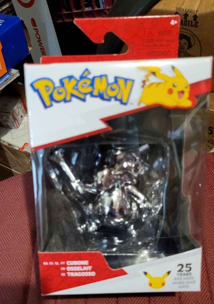 Pokemon 25 YEARS Silver Metallic 2021 Collectible Mini Figures Set of 5 ...
