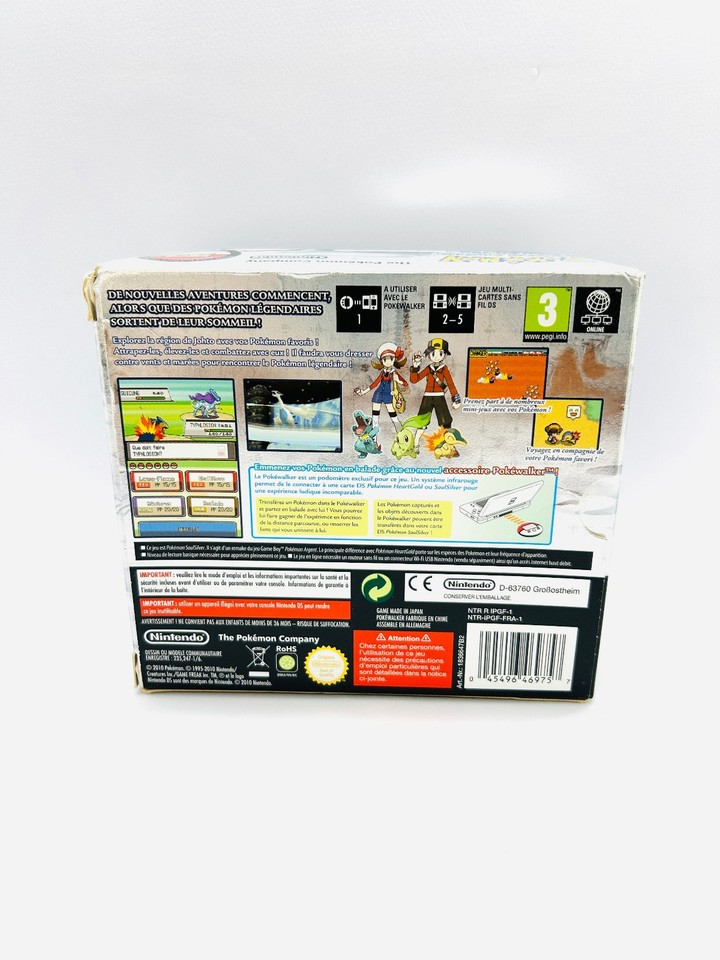 FRENCH Pokemon SoulSilver Soul Silver Argent w Poke Walker Nintendo DS ...