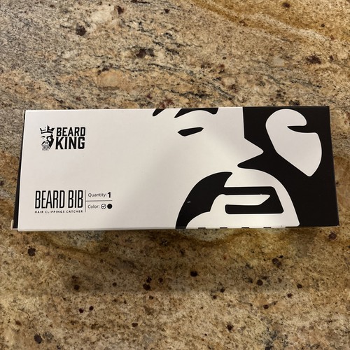 NEW Beard King Beard Bib NON Stick Deluxe Version White Hair Trimming ...