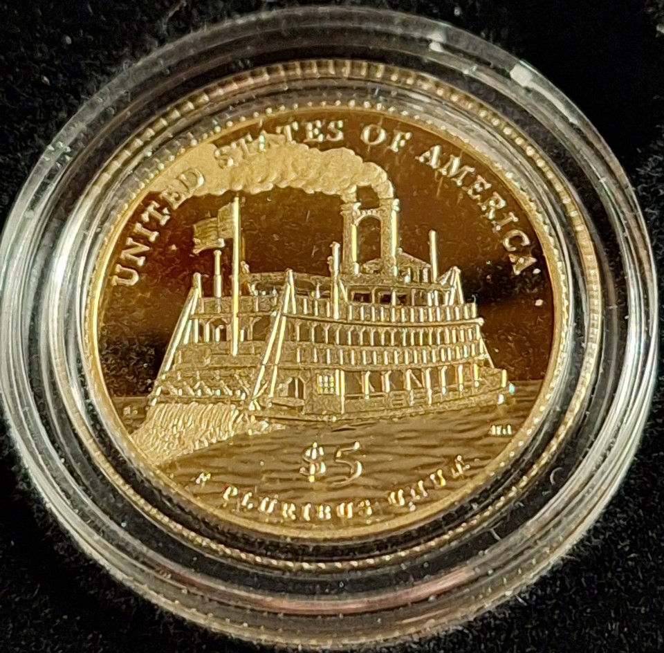 2016 GOLD Mark Twain Commemorative $5 Coin - Original Box COA not ...