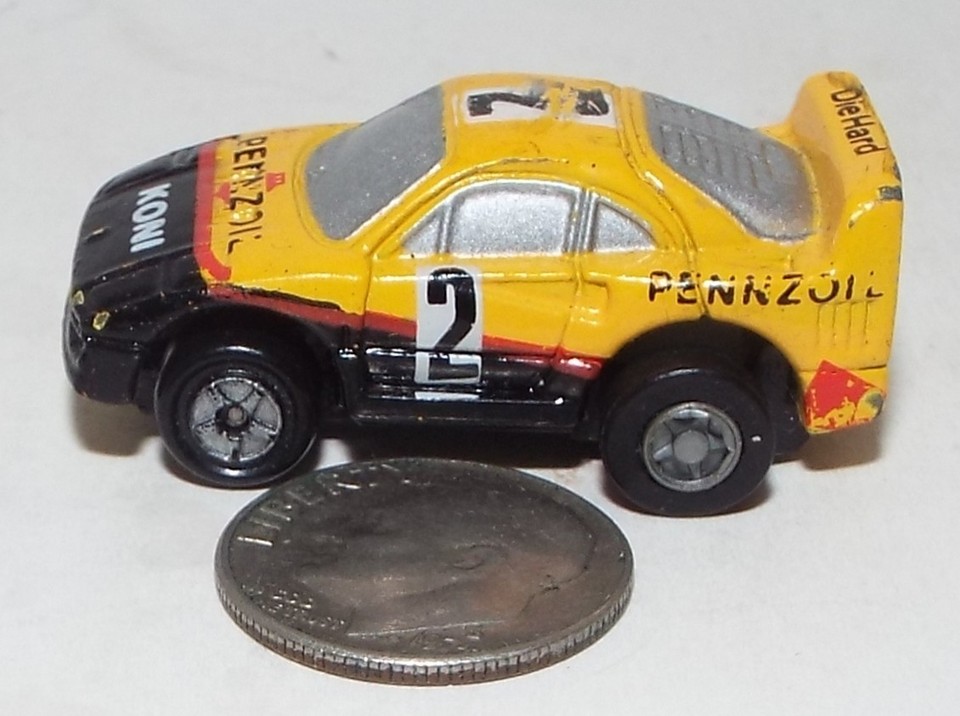 Small Micro Machine Race Car F-40 Yellow & Black #2 (Snap Back) A Pull ...
